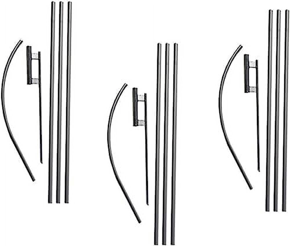 Swooper Flutter Flag Hardware-Three 4 Piece Pole Kits with Ground ...