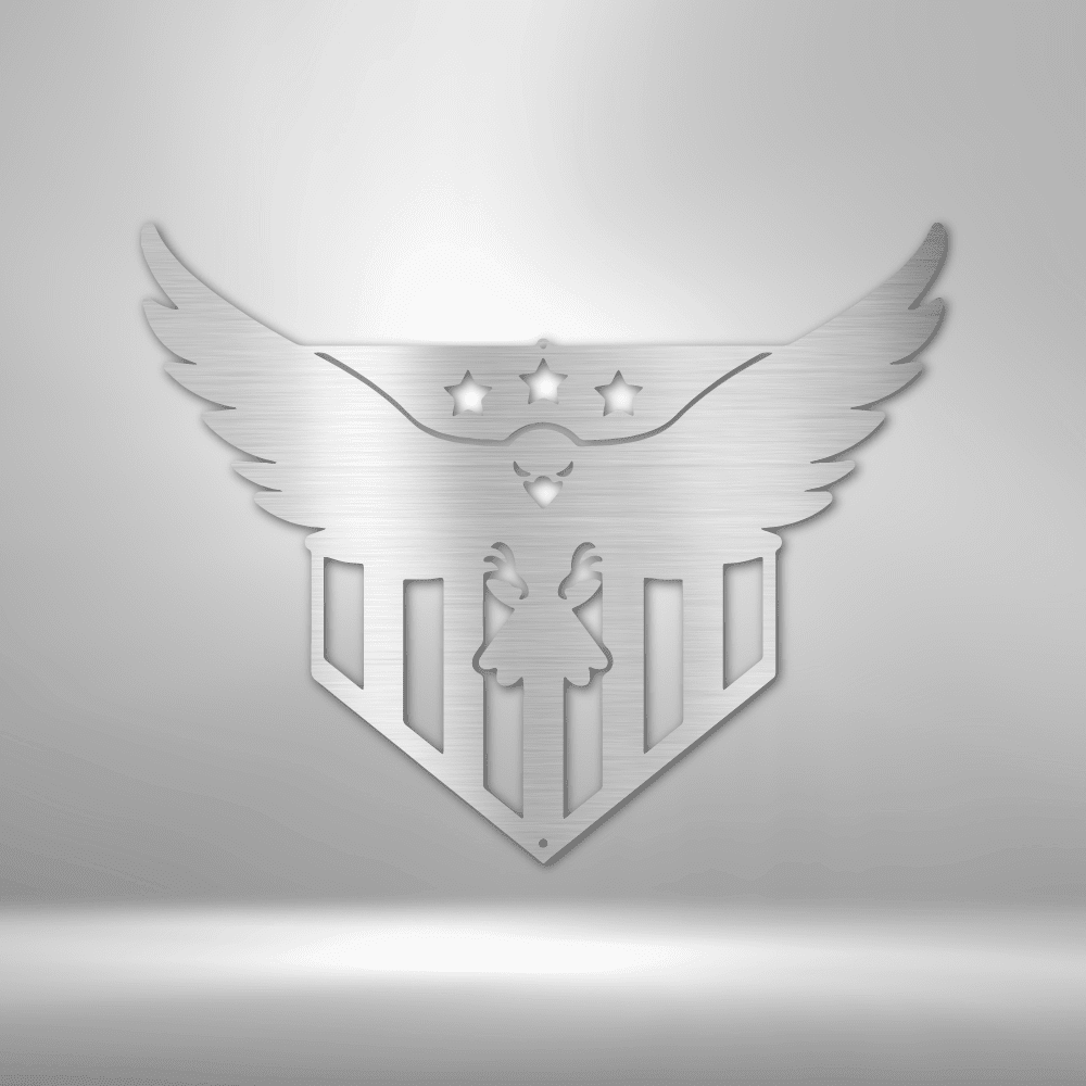 Swooping Eagle Steel Sign Laser Cut Powder Coated Home & Office Metal ...