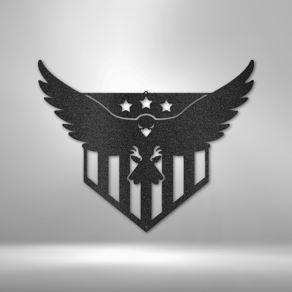 Swooping Eagle Steel Sign Laser Cut Powder Coated Home & Office Metal ...