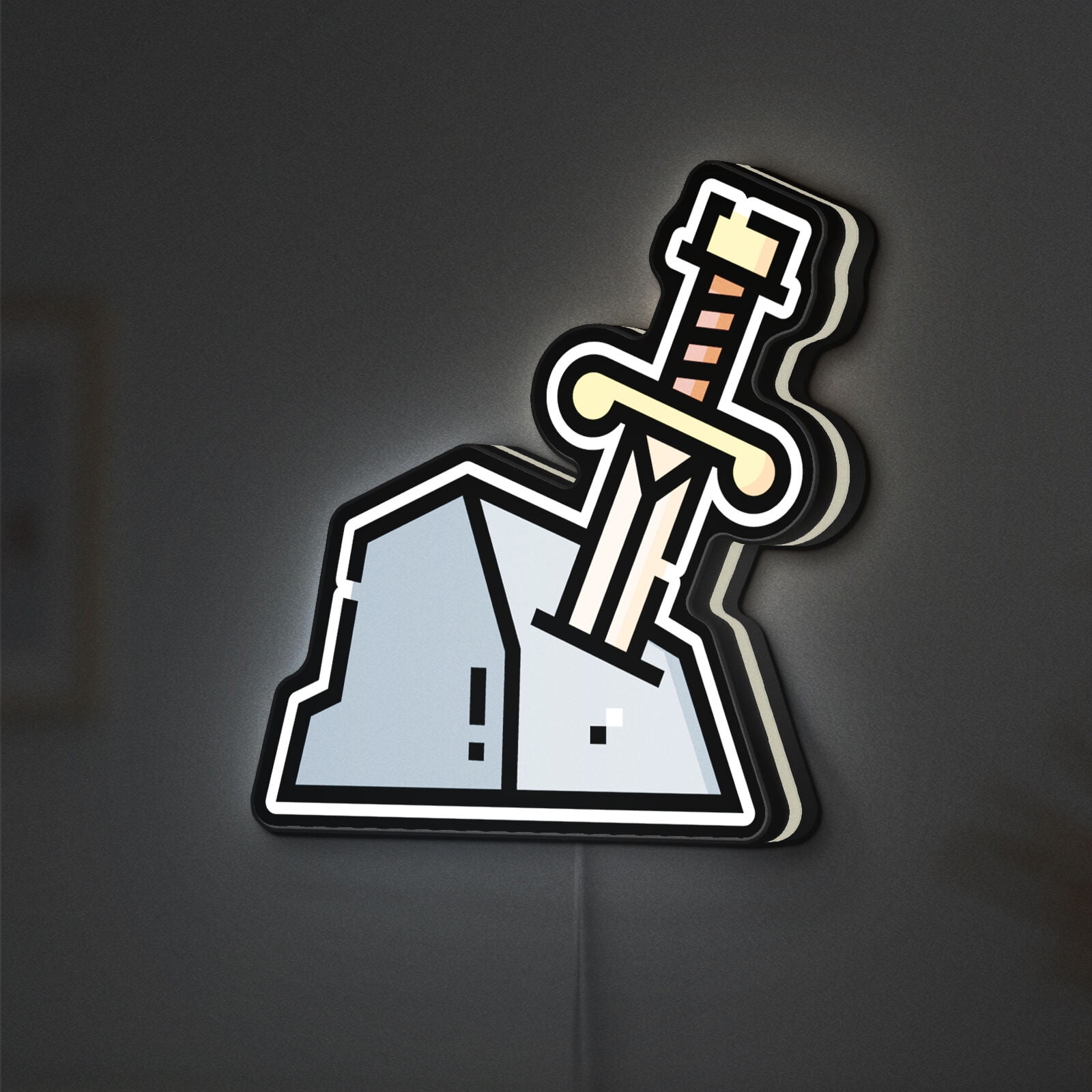 Sword 3D Novelty Light Box, Fantasy-Inspired Wall Art for Medieval ...