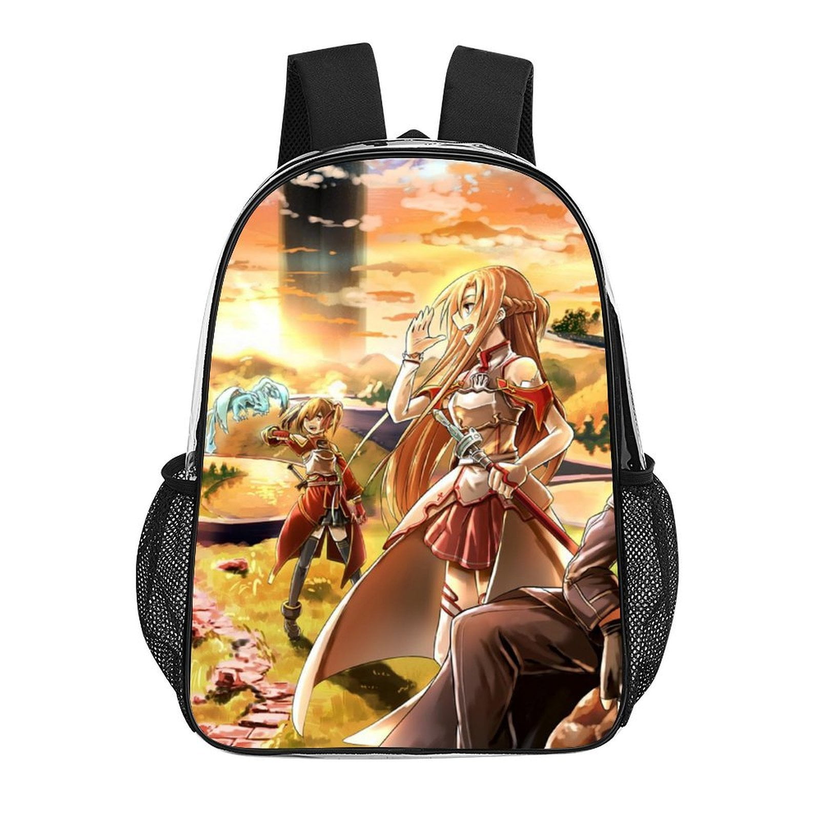 Sword Art Online Animated Clear Backpack Transparent Bag Large Capacity ...