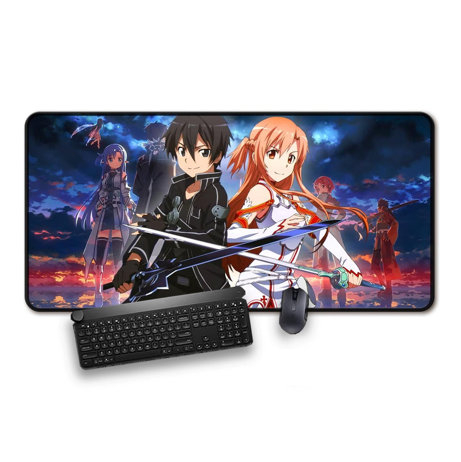 Sword Art Online Anime Mousepad, Large Extended Desk Mat with Kirito ...