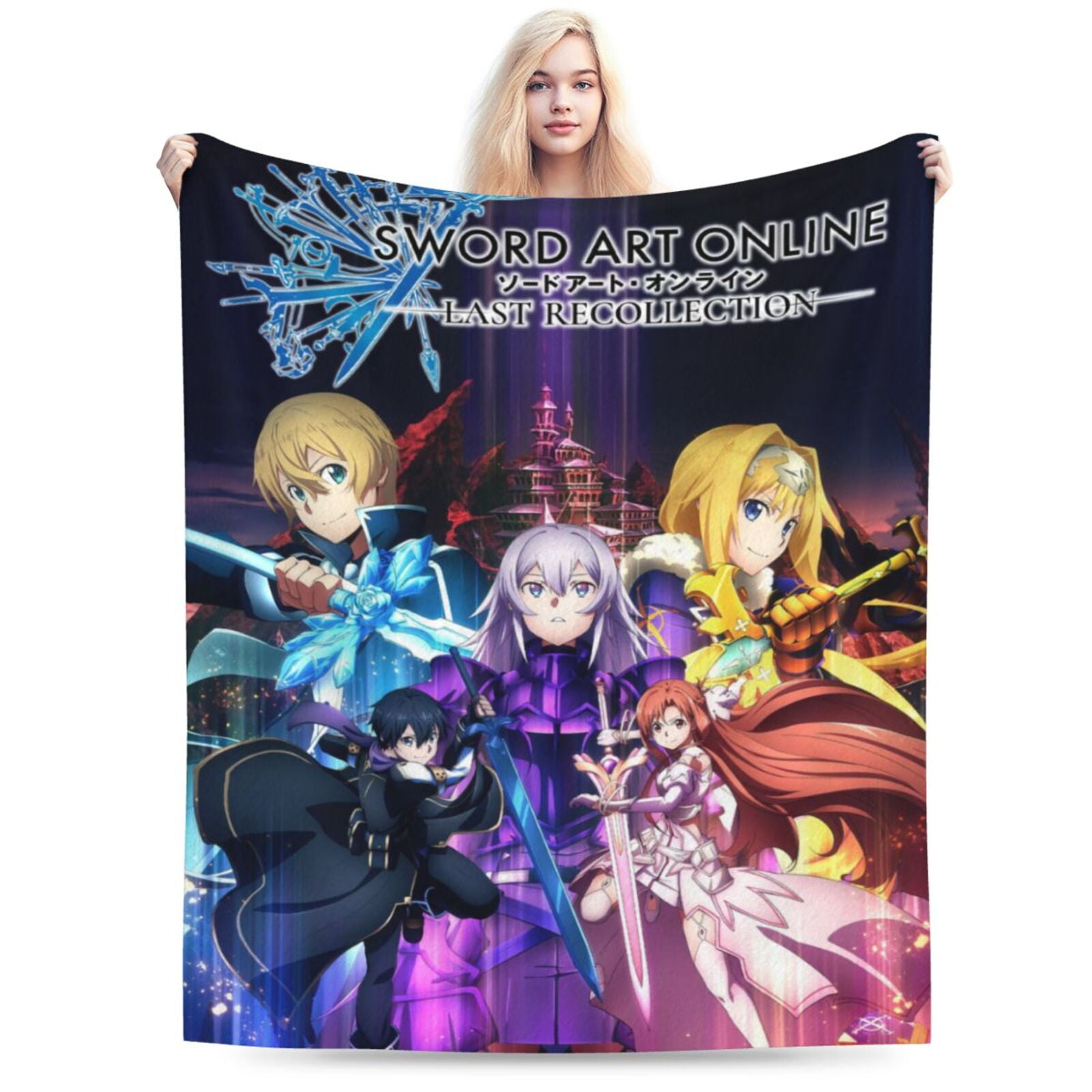 Sword Art Online Blanket, Super Soft Throw Blanket For Bed Sofa Couch, Cozy Flannel Blanket For ...