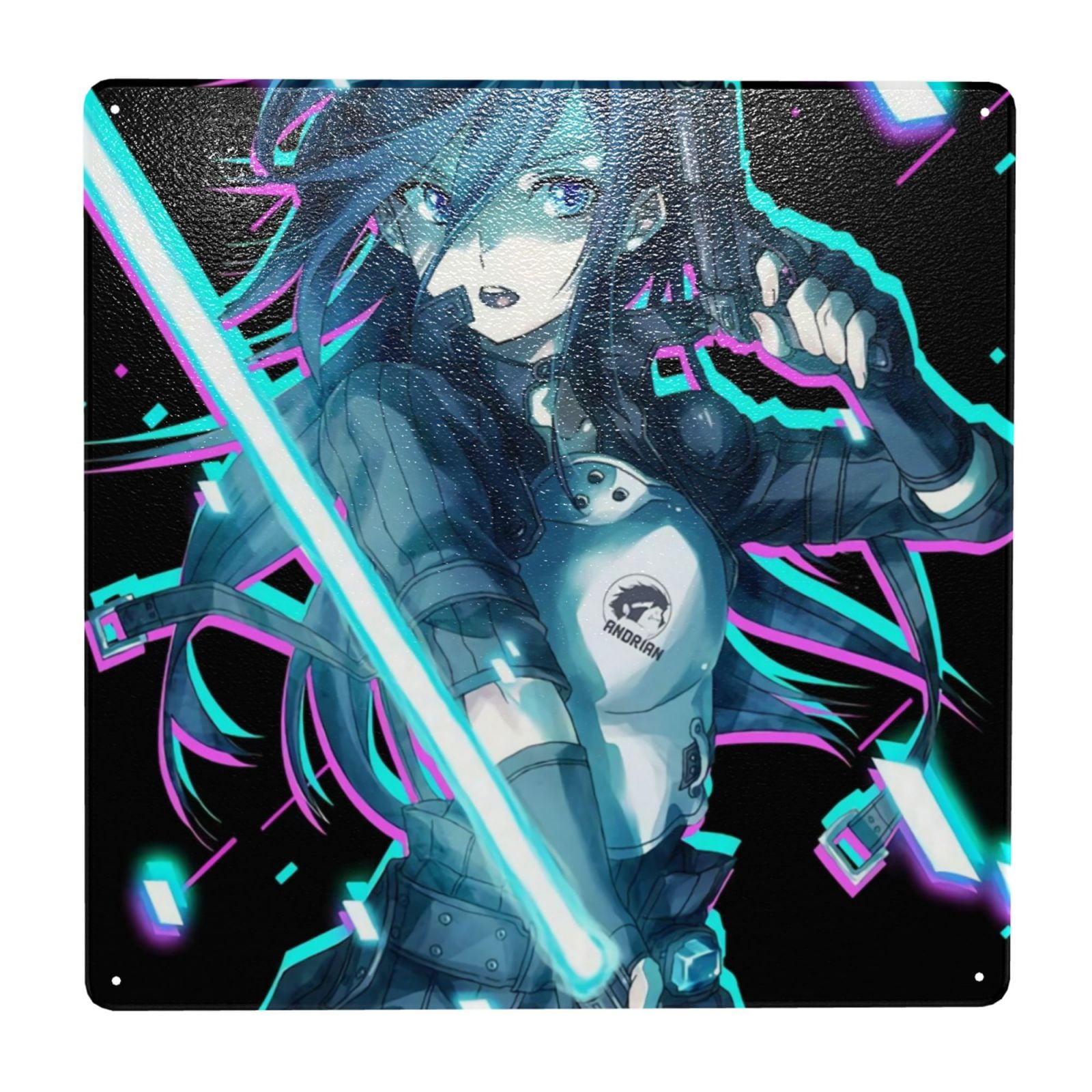 Sword Art Online Pintura Impresa En Estaño, Decoración De Pared Para El Hogar (12x 12in ...