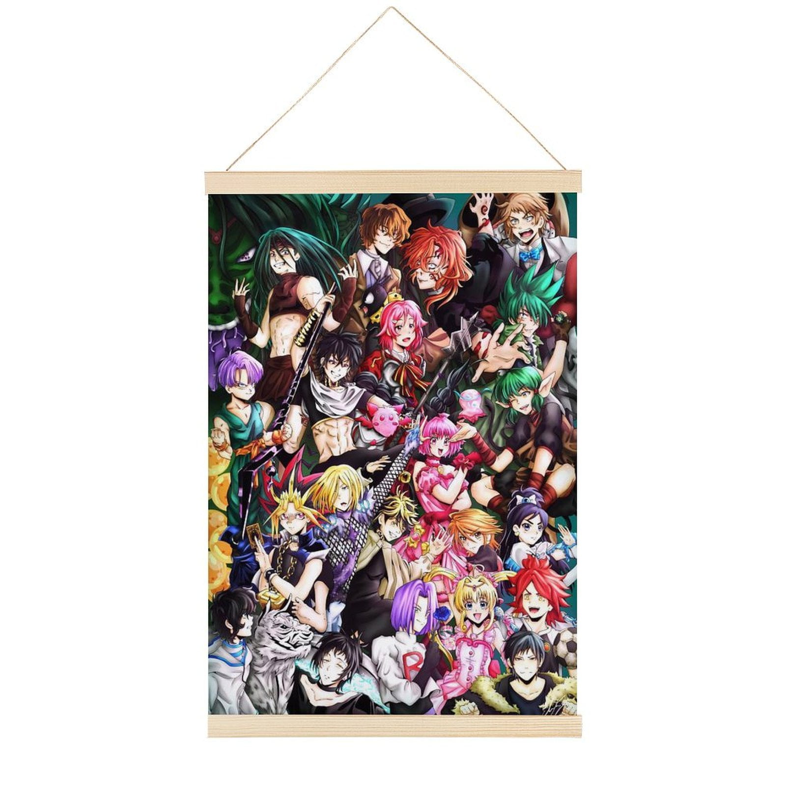 Sword Art Online Poster Hanger Art, Japanese Anime Scroll Poster, Wood ...