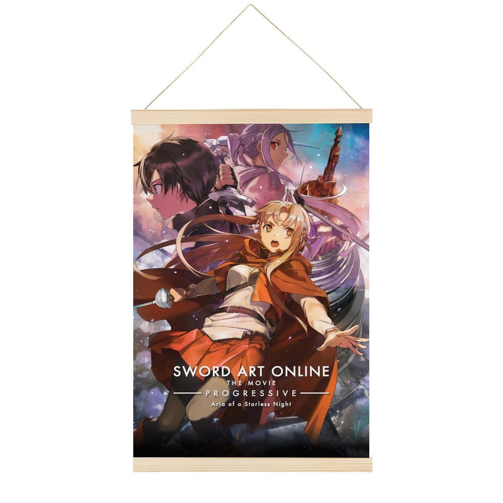 Sword Art Online Poster Hanger Art, Japanese Anime Scroll Poster, Wood ...