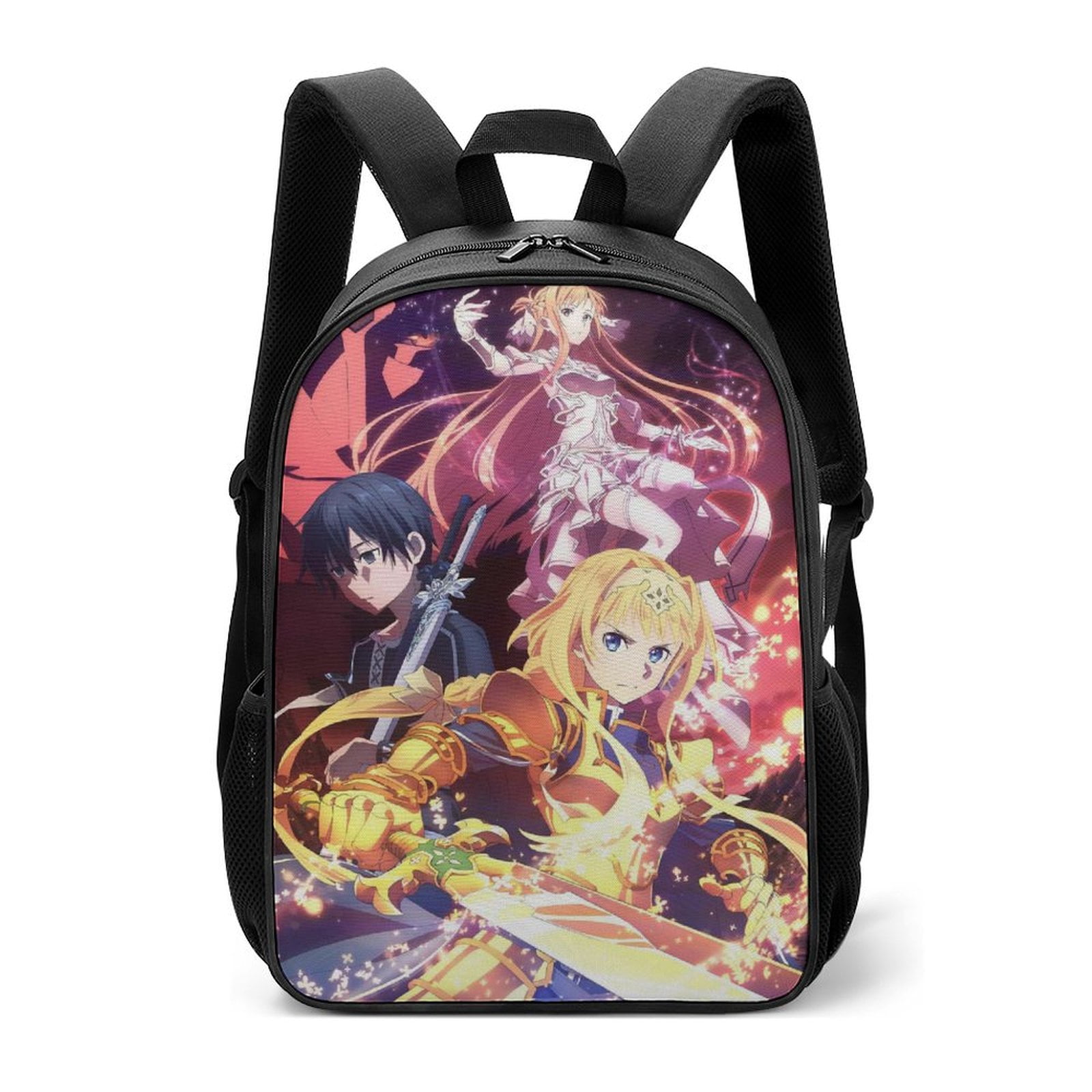 Sword Art Online Poster School Bag Casual Adjustable Backpack Daypack ...