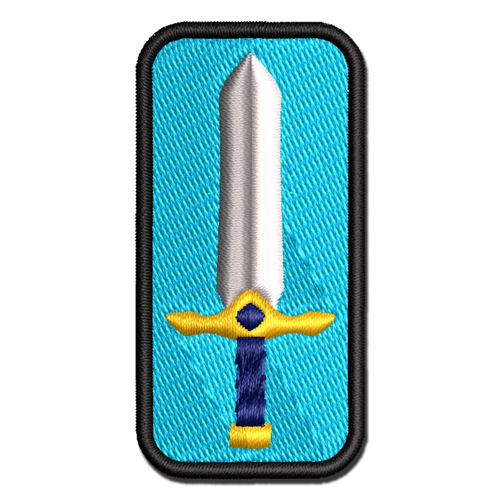 Sword Blade Fighter Fantasy Weapon Applique Multi-Color Embroidered ...