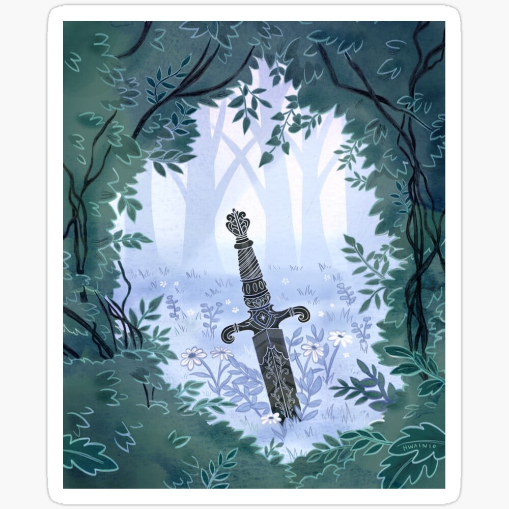 Sword In The Forest Sticker Phone Decal Water Bottle Stickers Car ...