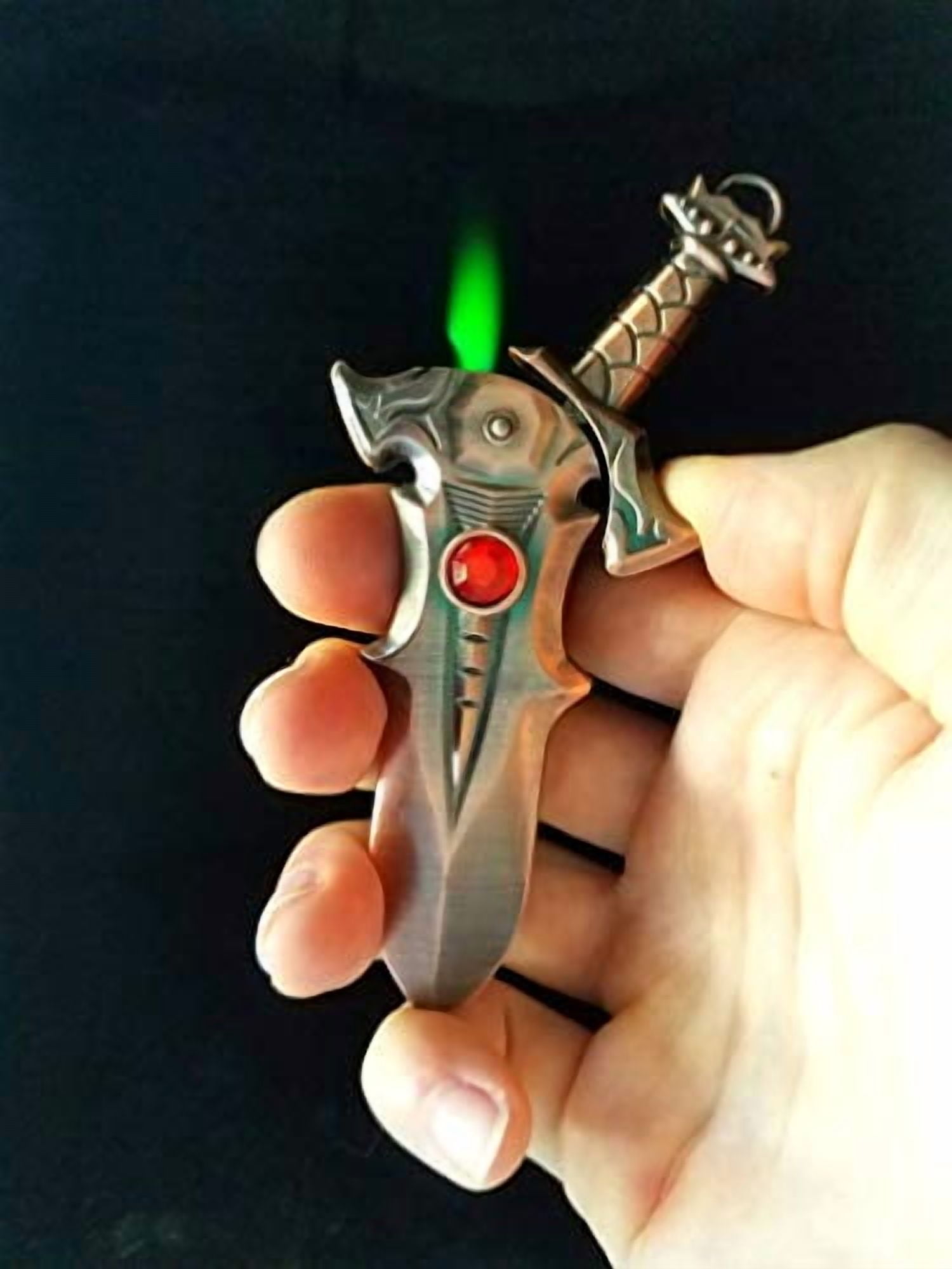 Sword Shaped Butane Lighter - Collectible Refillable Novelty Lighter ...