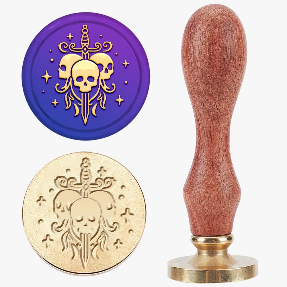 Sword Skull Wax Seal Stamp 25mm Halloween Star Magic Sealing Wax Stamps ...