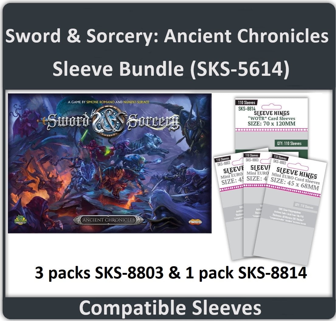 "Sword & Sorcery: Ancient Chronicles" Compatible Sleeve Bundle (8803 X 3 + 8814 X 1 ) - Walmart.com