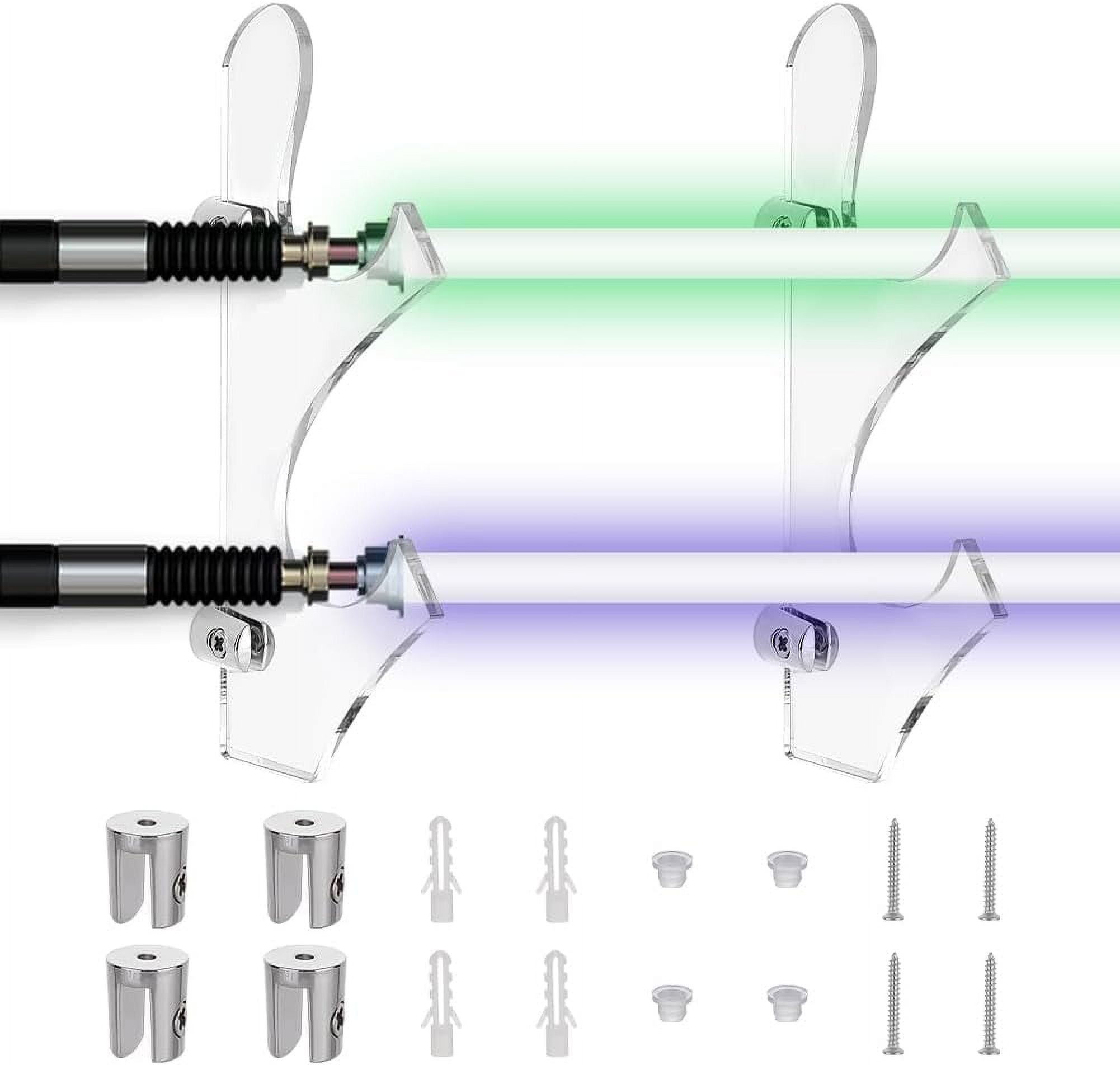 Sword Stand Wall Mount Acrylic 2-Tier Sword Holder Display Horizontal ...