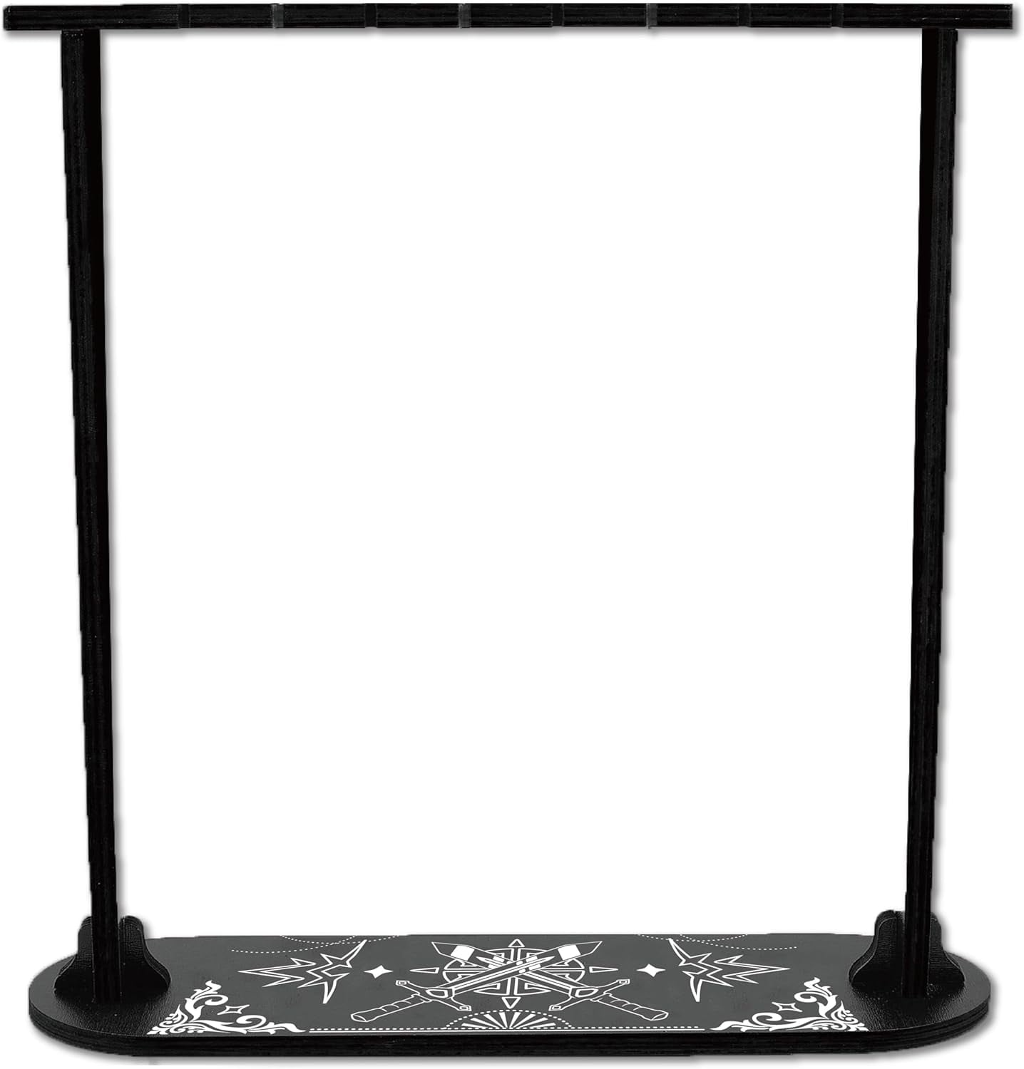 Sword Wooden Pendulum Display Stand Black Crystal Display Holder Oval ...
