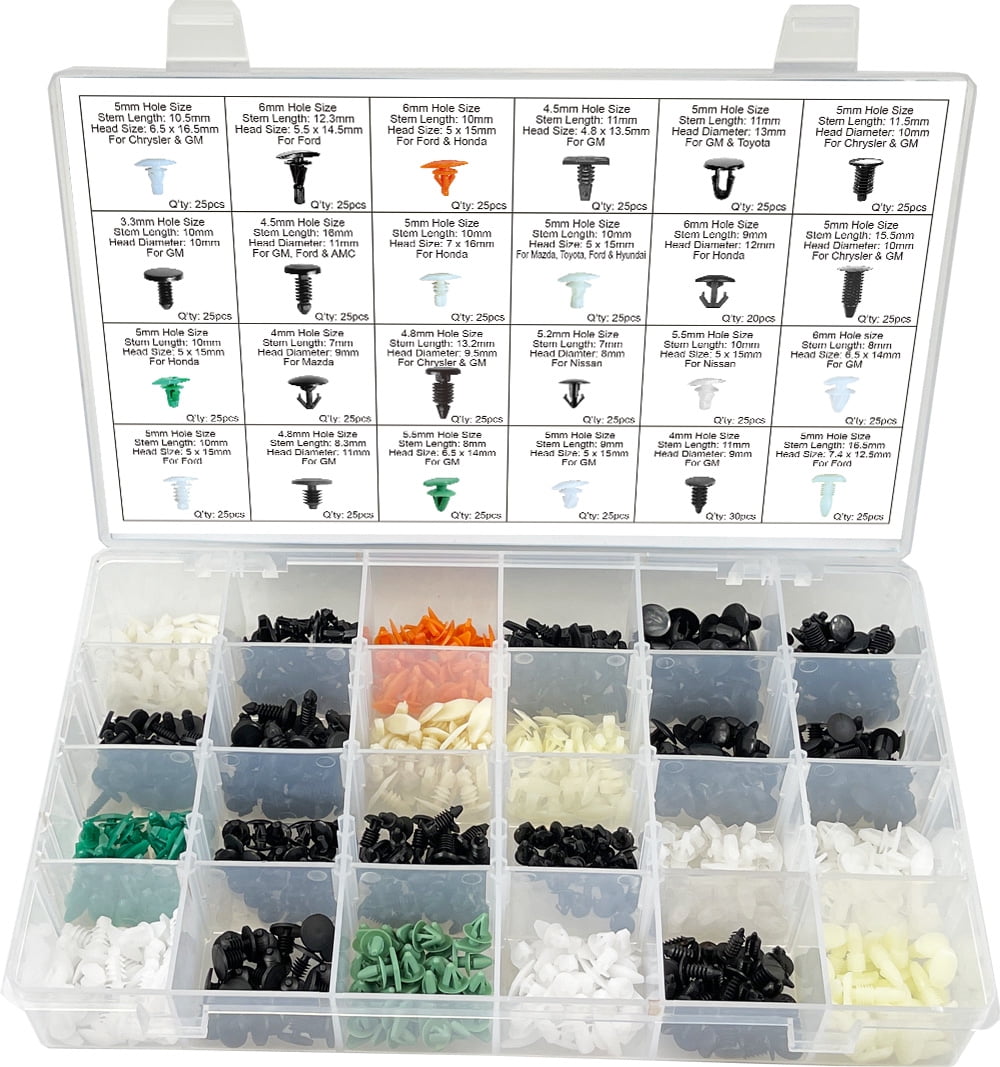 Swordfish 60920 – 600‑Piece Weatherstrip Retainer Clip Assortment, 24 ...
