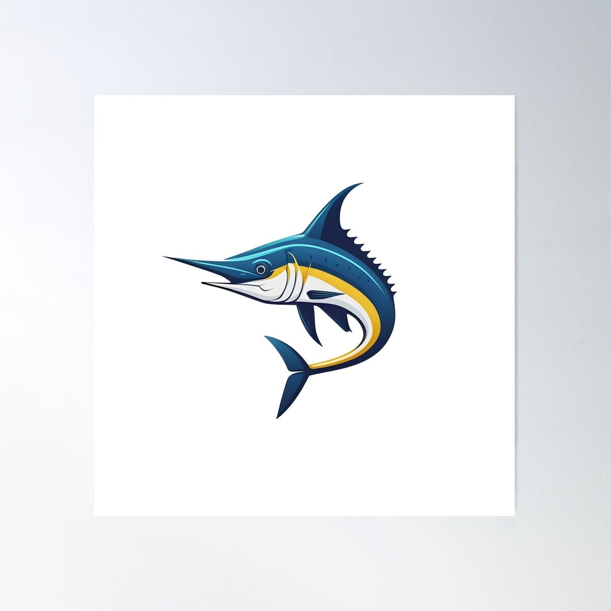 Swordfish Majesty: A Majestic Underwater Predator Poster Wall Art ...