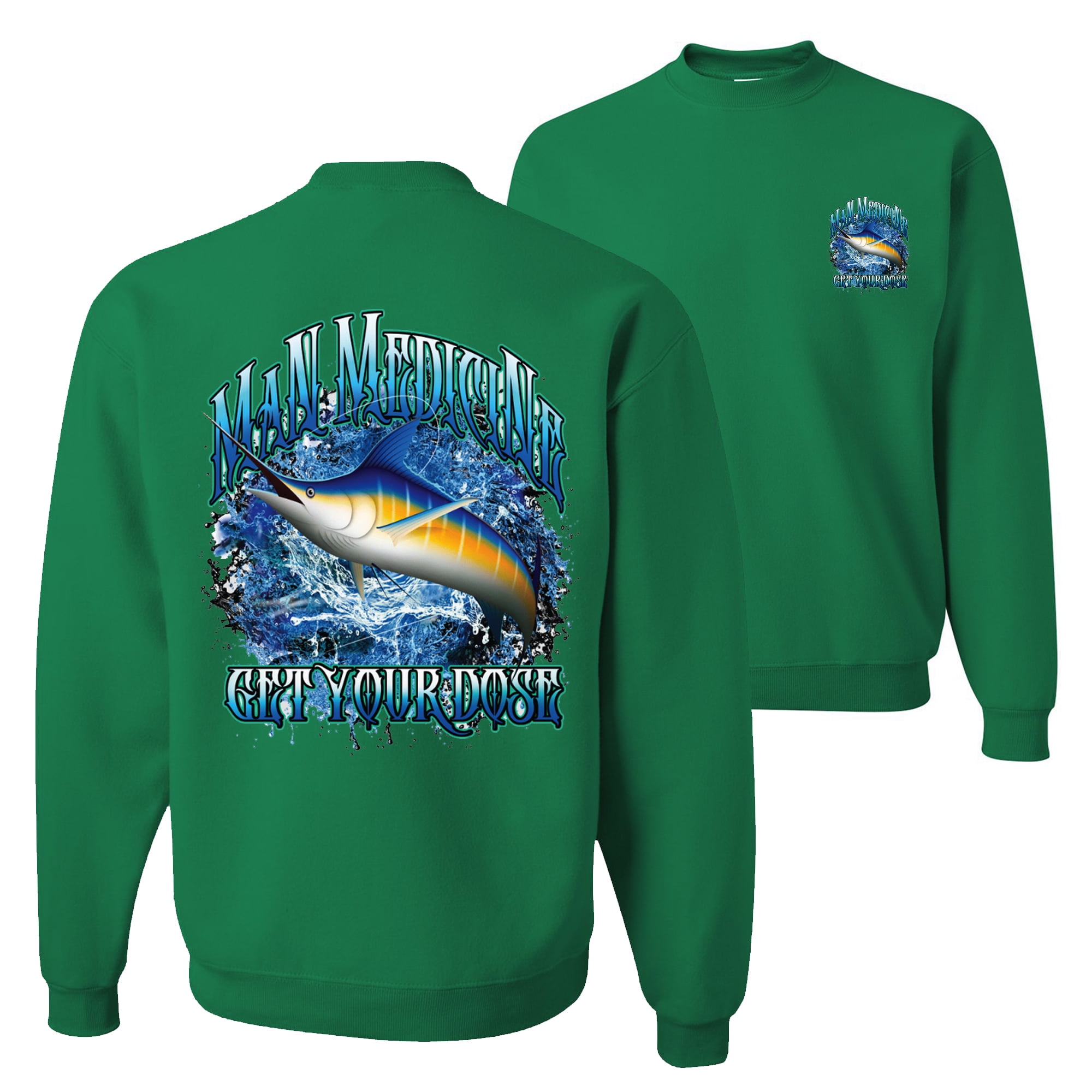 Swordfish Man Medicine Get Your Dose Fish Lovers FRONT AND BACK Mens ...