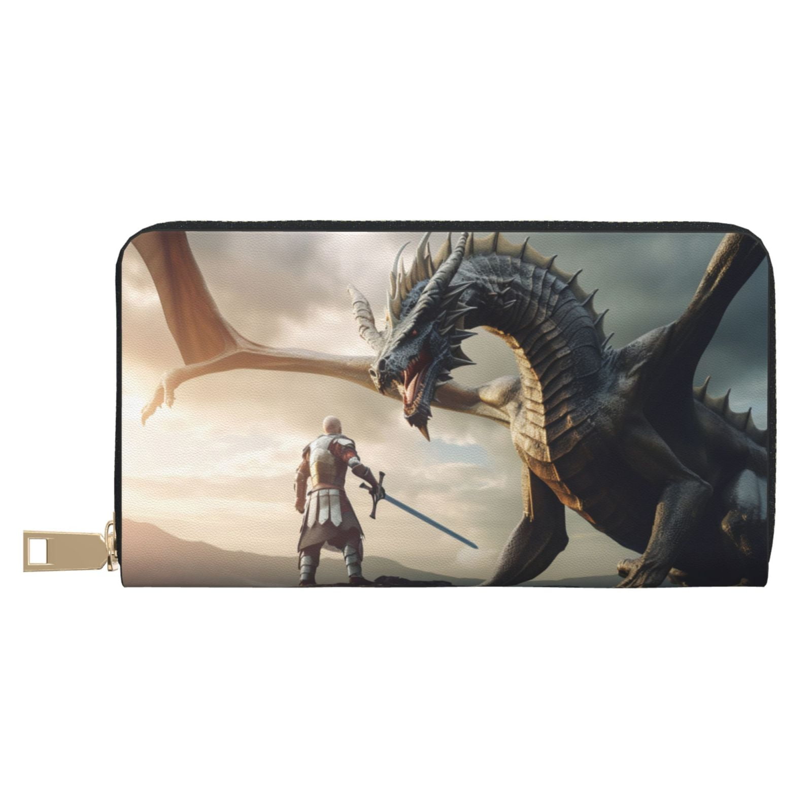 Swordsman Cool Dragon Wallet Women, Leather Bifold Multi Card Wallet ...