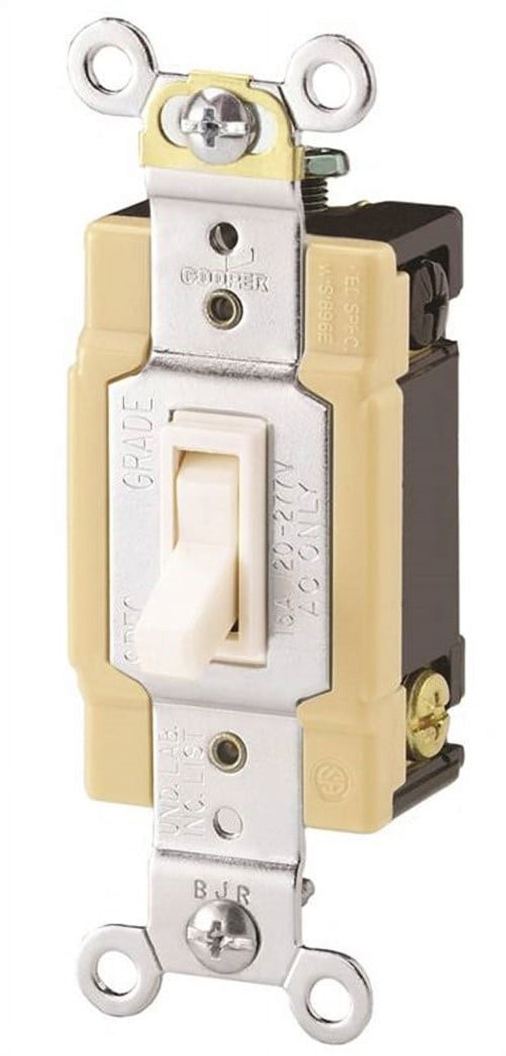 Swtch Togg 120Vac 15A 4Pstn Cooper Wiring Double Pole Switches 1242-7A ...