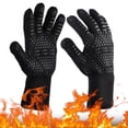 kibhous BBQ Gloves Heat Resistant 932Â°F, Silicone Grilling Gloves for ...