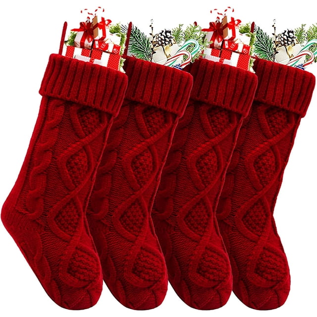 Swtroom Christmas Stockings, 4 Pack Personalized Christmas Stocking 18 ...