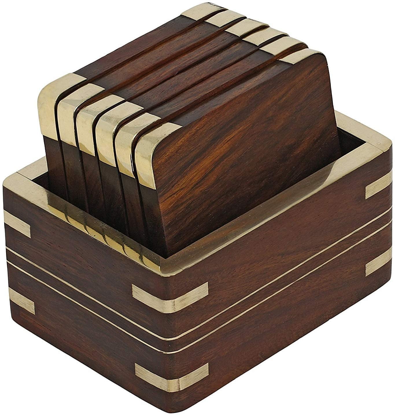 SwuD Wooden Handmade Square Coaster for Table Decorative Coaster for ...