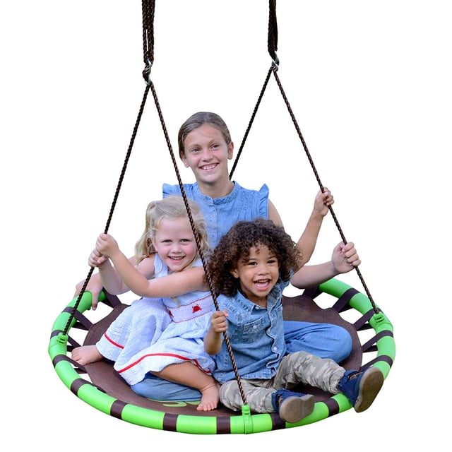 Swurfer Orbit 40" Tree Swing, Cool Feel Mesh Padded Saucer Swing Holds ...