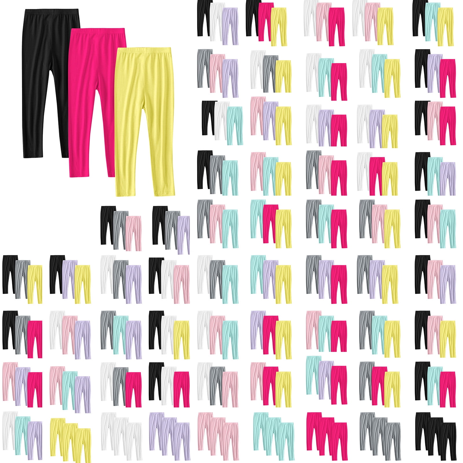 Swuxness Girls 3PC Leisure Long Pants Summer Glossy Restrain Toddler ...