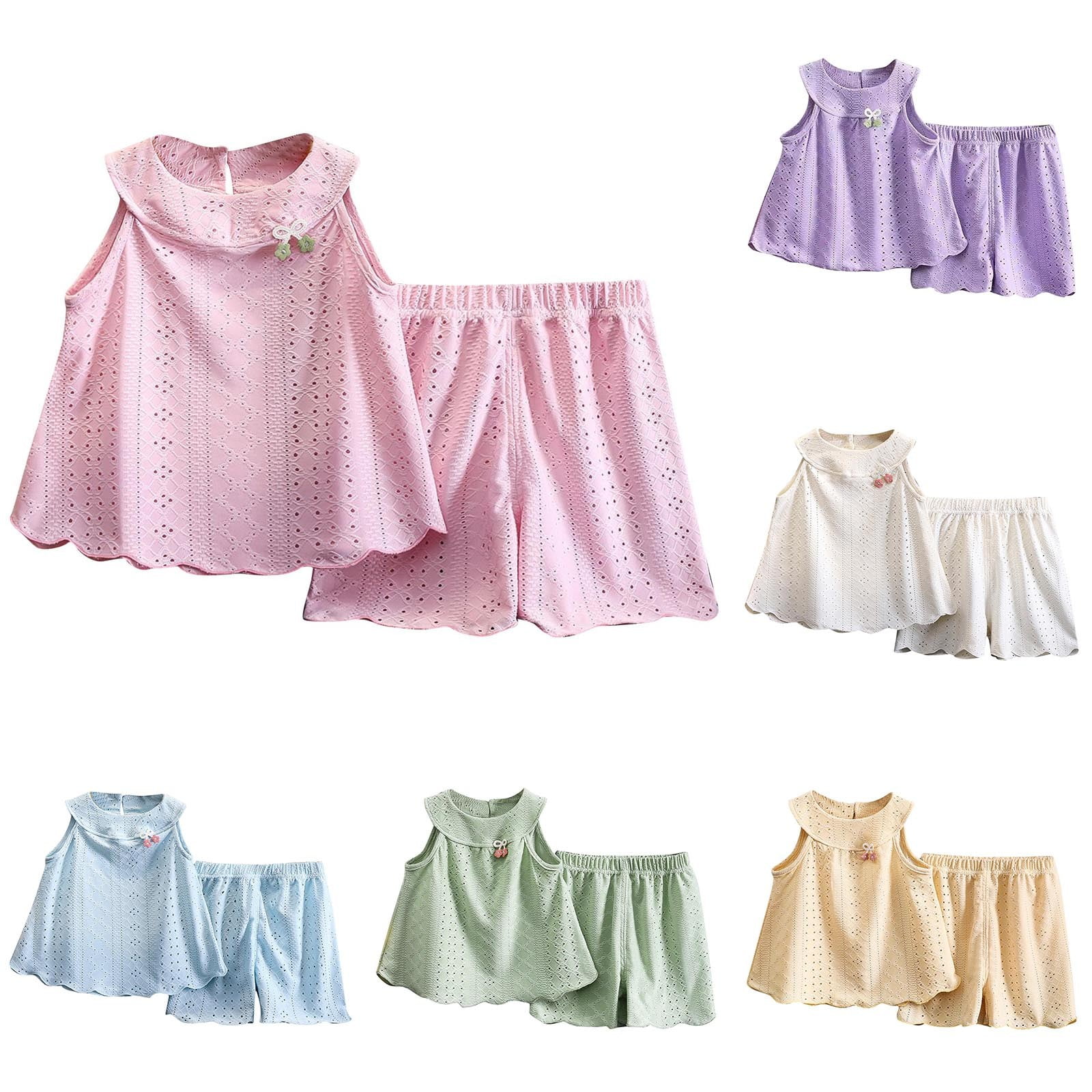 Swuxness Toddler Sleeveless Tank Top 2-piece Sets, Kids Summmer Outfits ...