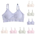 Swuxness Women's Wireless Bras Solid Color Push Up Breathable ...
