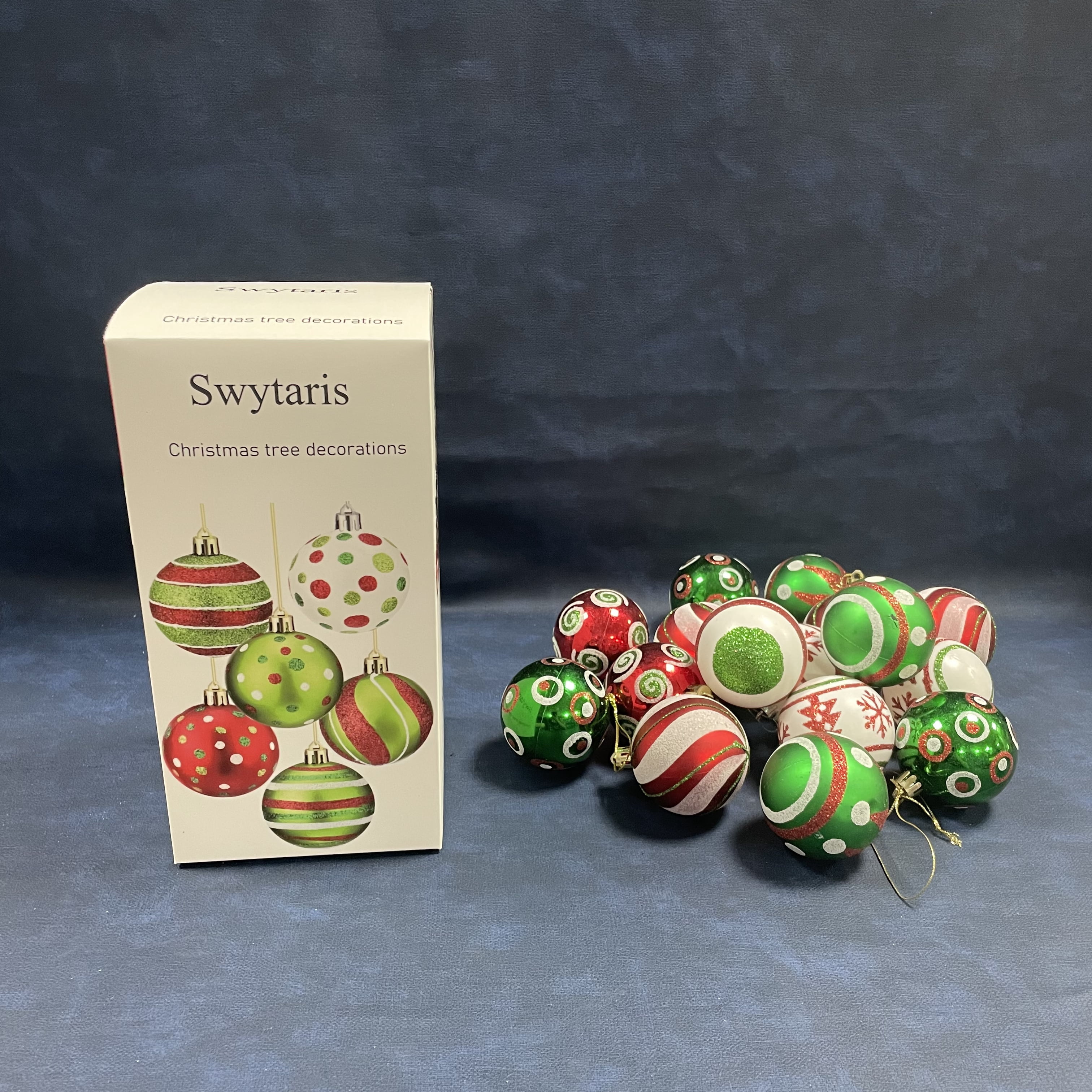 Swytaris Christmas Balls Ornaments, Plastic Christmas Tree Ornaments ...