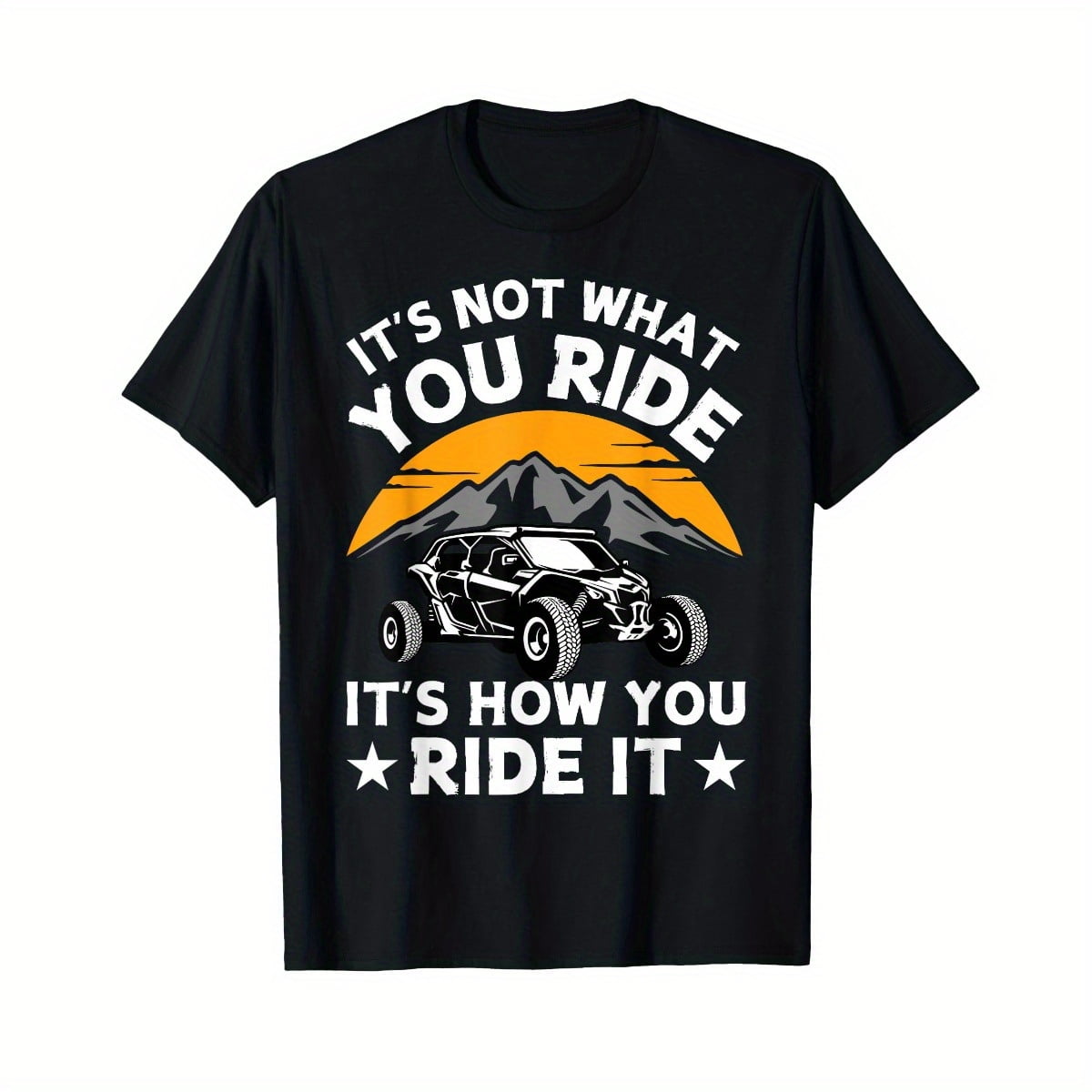 SxS Design For Men Women UTV Side-By-Side Quad Riding T-Shirt - Black ...