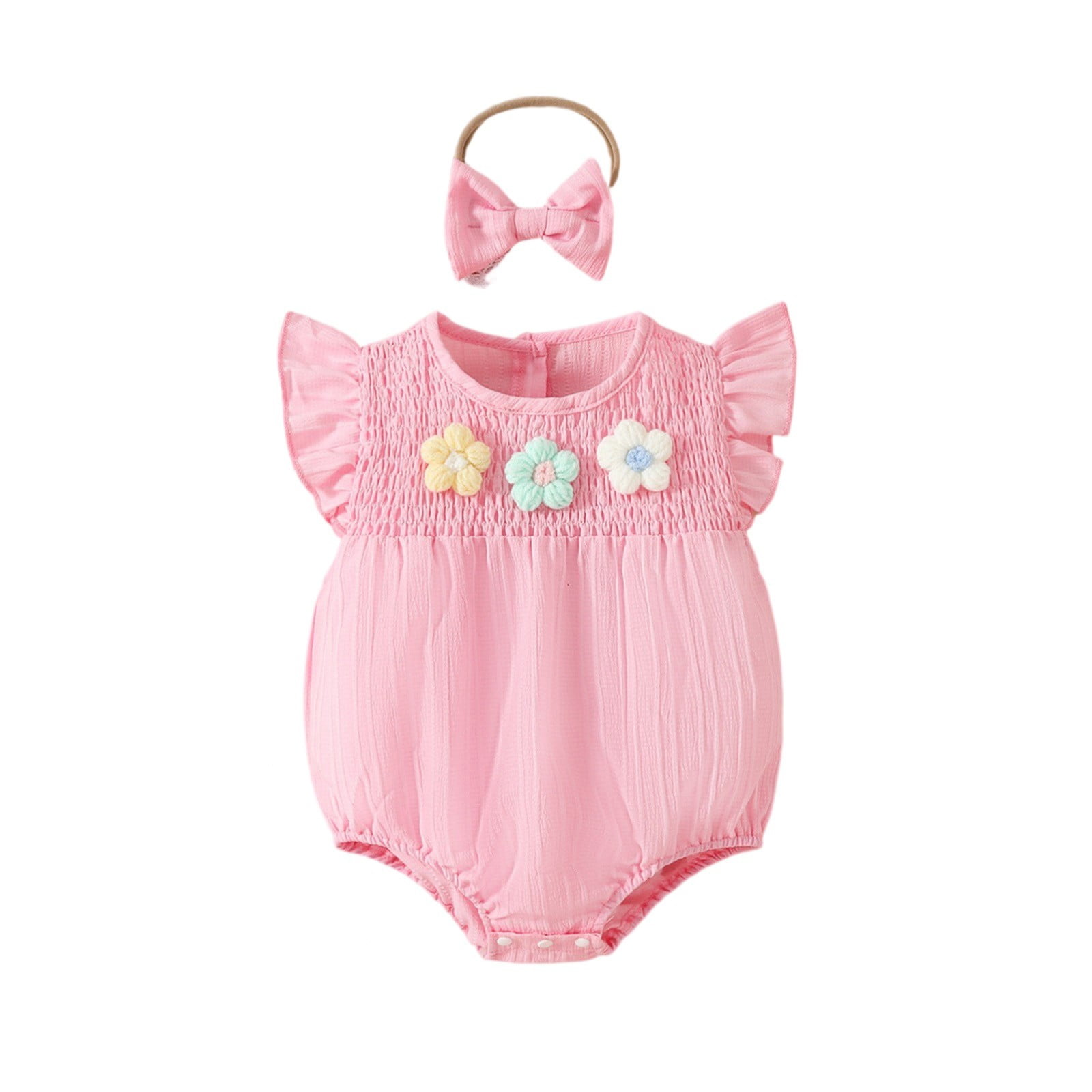 Sxaura 2025 for Baby Girl Summer Cute Floral One-Piece Rompers Cute ...