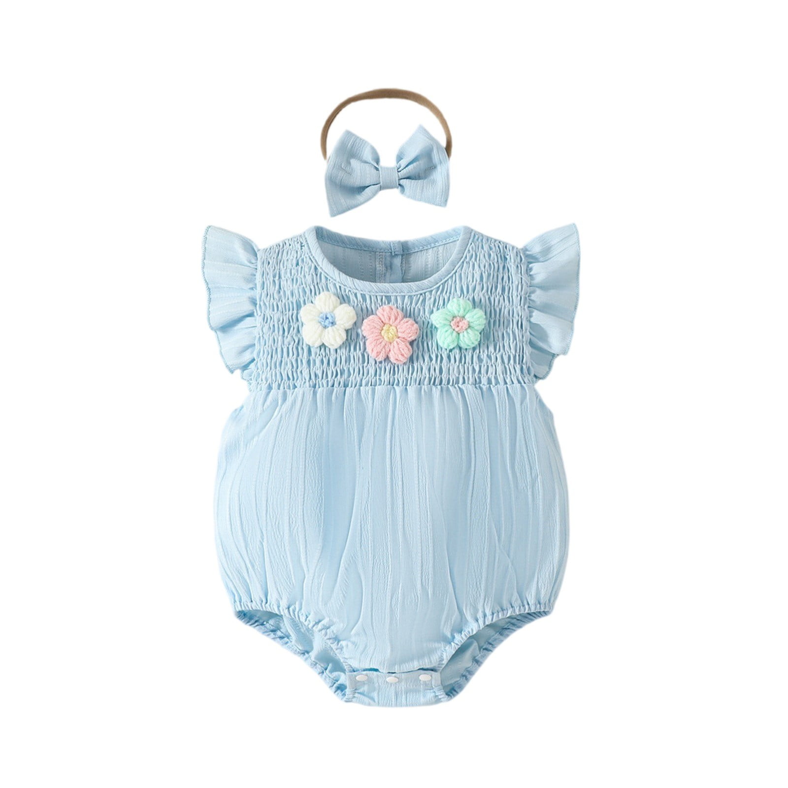 Sxaura Baby Romper for Baby Girl Floral Cute 2025 Summer One-Piece ...