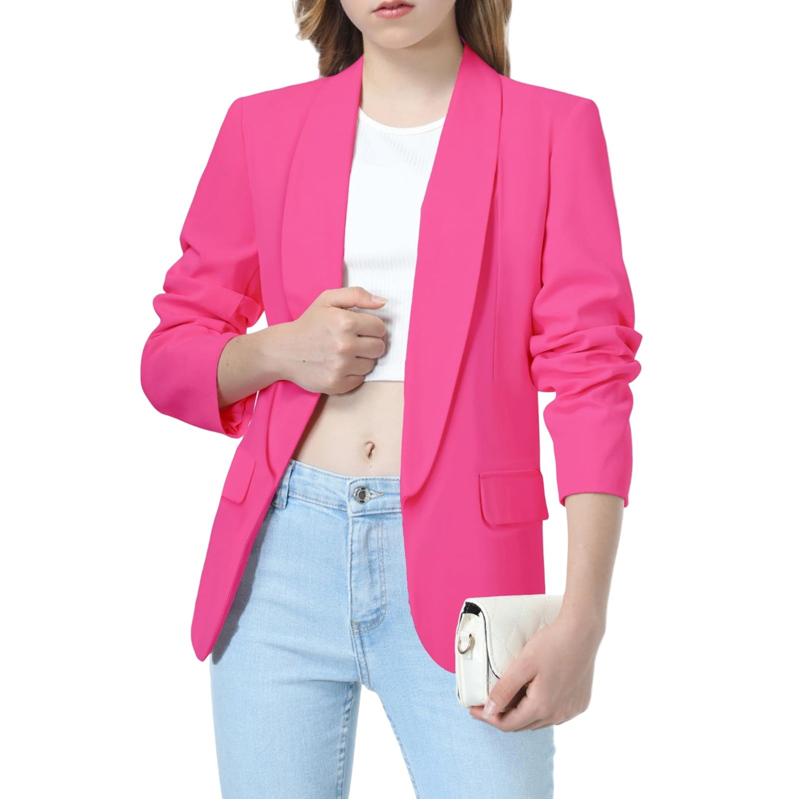 Sxaura Blazers for Little Girl Cute 2025 Suit Jackets Toddler Girls ...