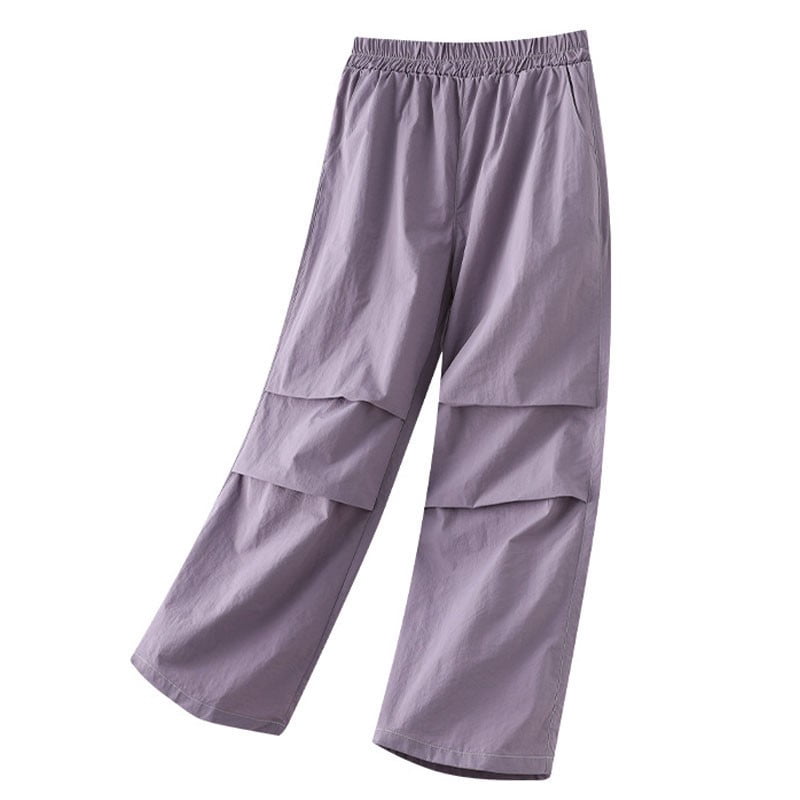 Sxaura Cargo Pants for Little Girl Lightweight Wide Leg Tight Loose ...