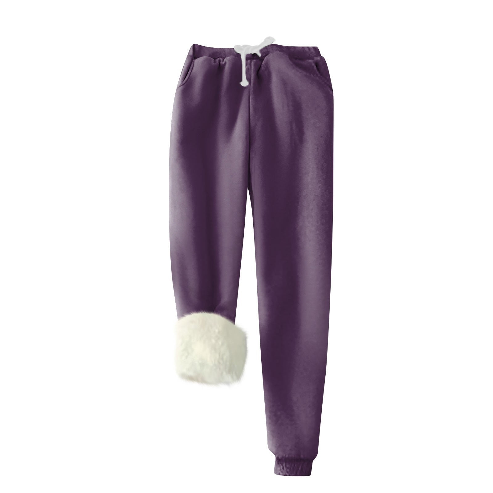 Sxaura Women's Trendy Fleece Pajamas Purple Basic Loose Fleece Sherpa ...