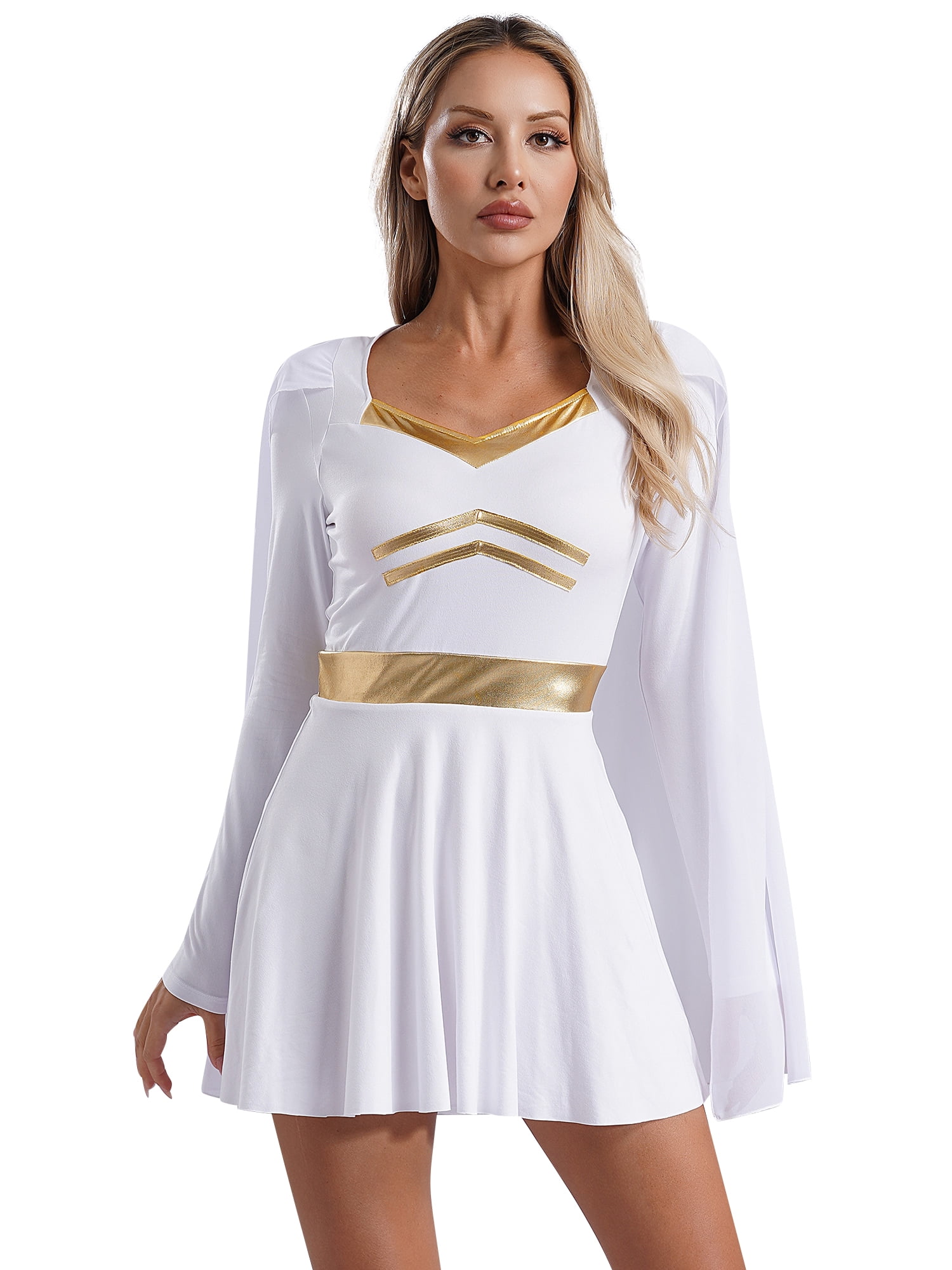 Sxiwei Adult Women Greek Princess Toga Costume Fancy Dress Up Long ...