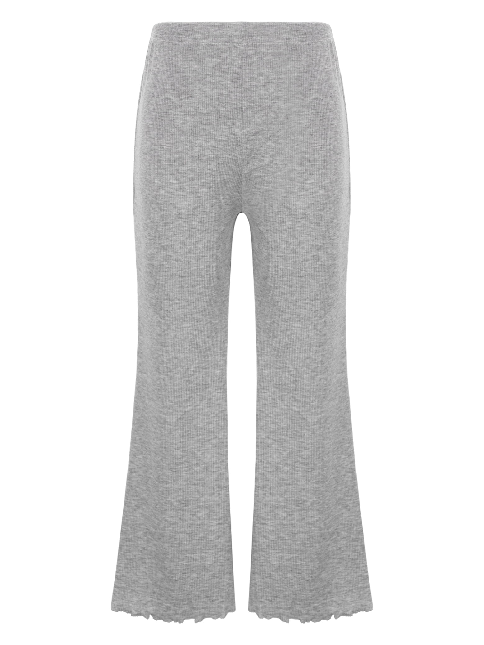 Sxiwei Girls Ruffled Flared Pants Ribbed Knit Bell Bottoms Kids Solid ...