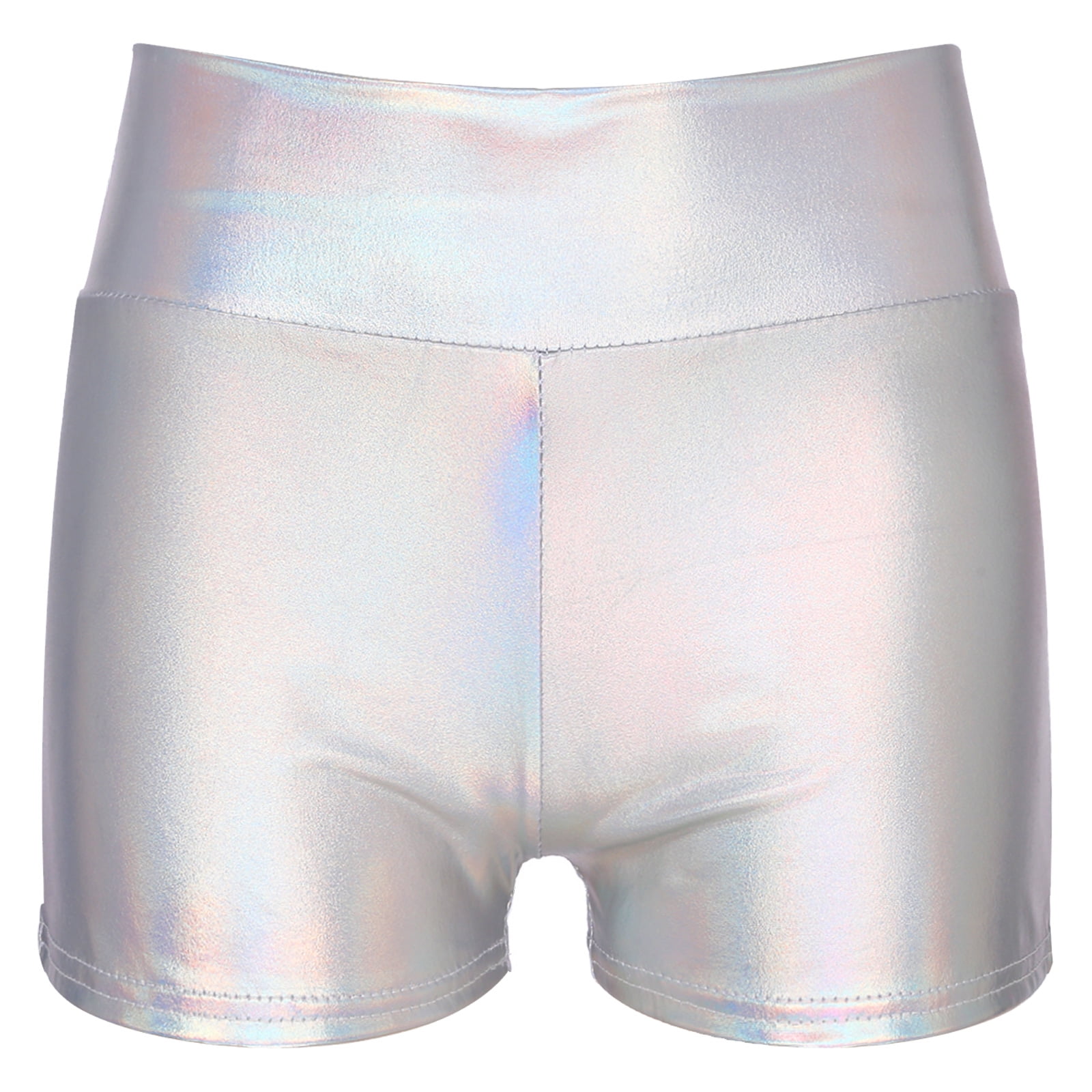 Sxiwei Gymnastics Shorts for Women Shiny Biker Dance Yoga Cheer ...