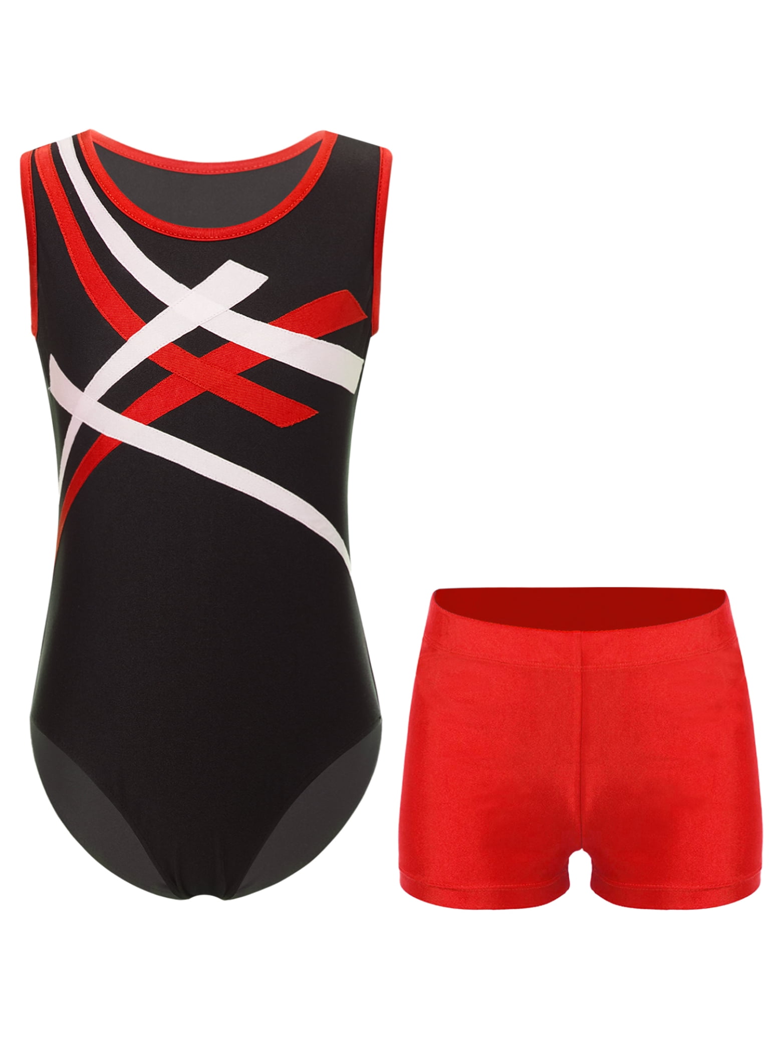 Sxiwei Kids Boys Gymnastics Outfits Unitard Athletic Leotard Shorts Set ...