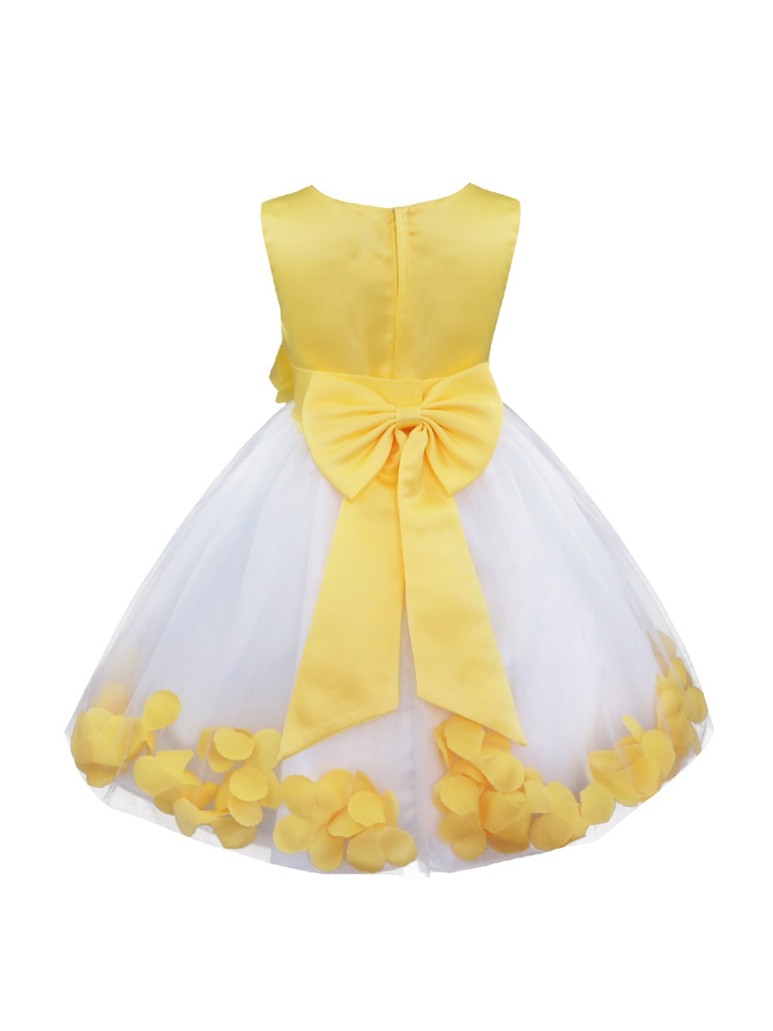 Sxiwei Kids Princess Petals Flower Girl Dress Junior Bridesmaid Wedding ...