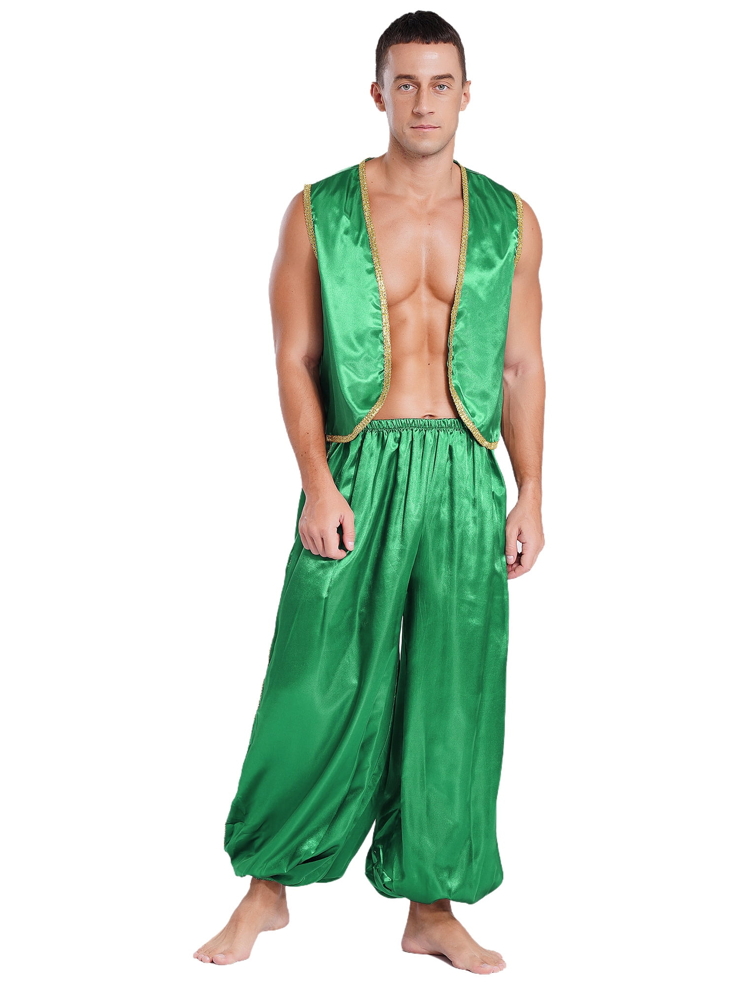 Sxiwei Men's Arabian Prince Bollywood Indian Dance Outfits Tank with ...