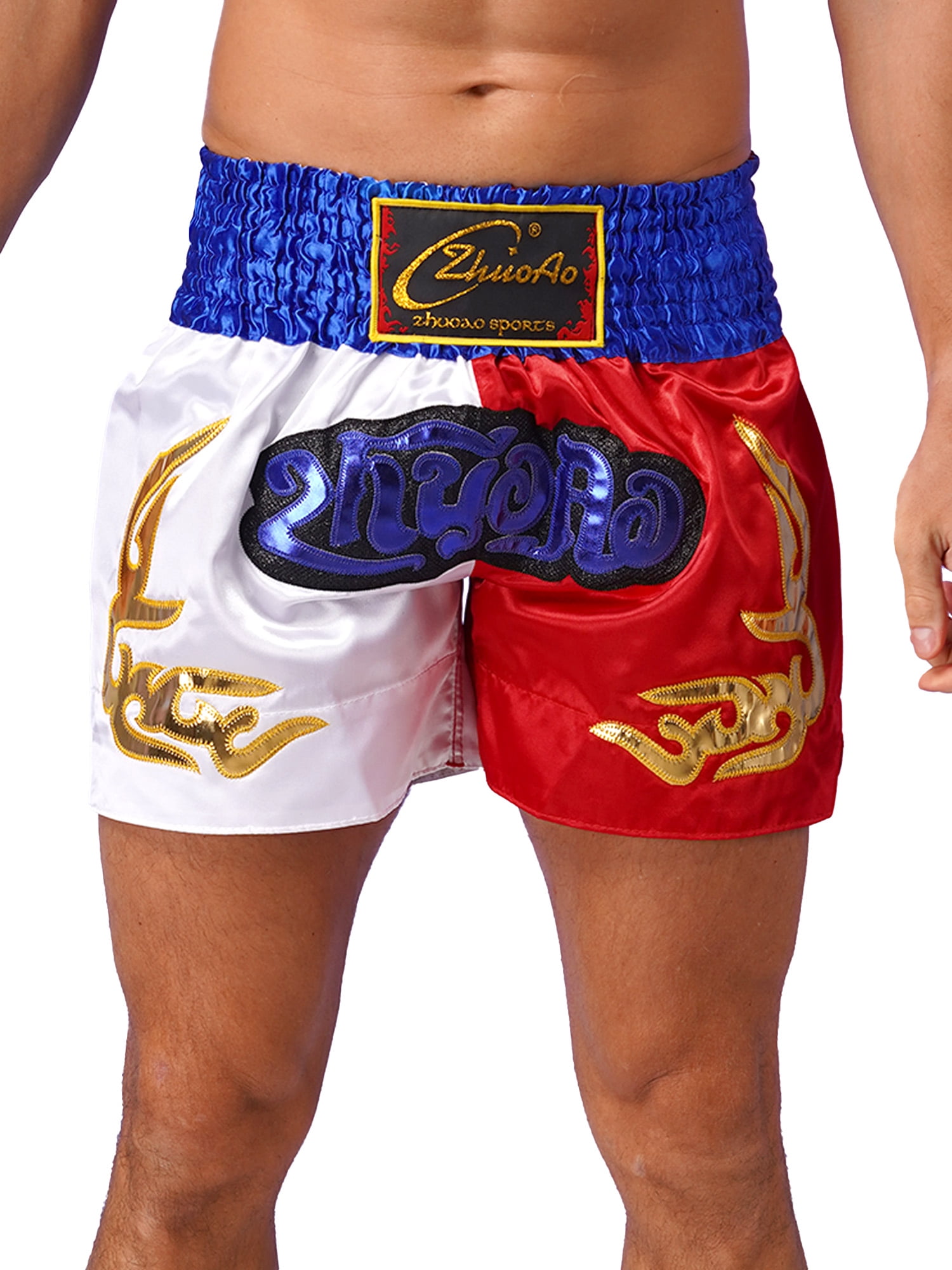 Sxiwei Men's Embroidery Sequins Kick Boxing Trunks Muay Thai Kick ...