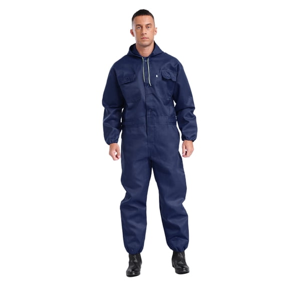 Sxiwei Men's Work Overalls One Piece Mechanics Uniform Long Sleeves ...
