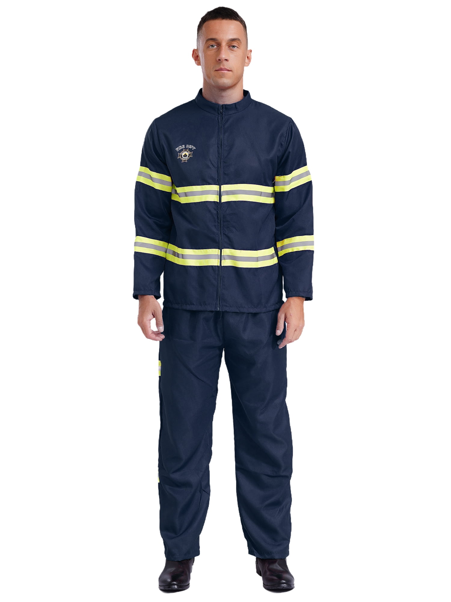 Sxiwei Mens Halloween Firefighter Costume Reflective Strips 4 Pieces ...