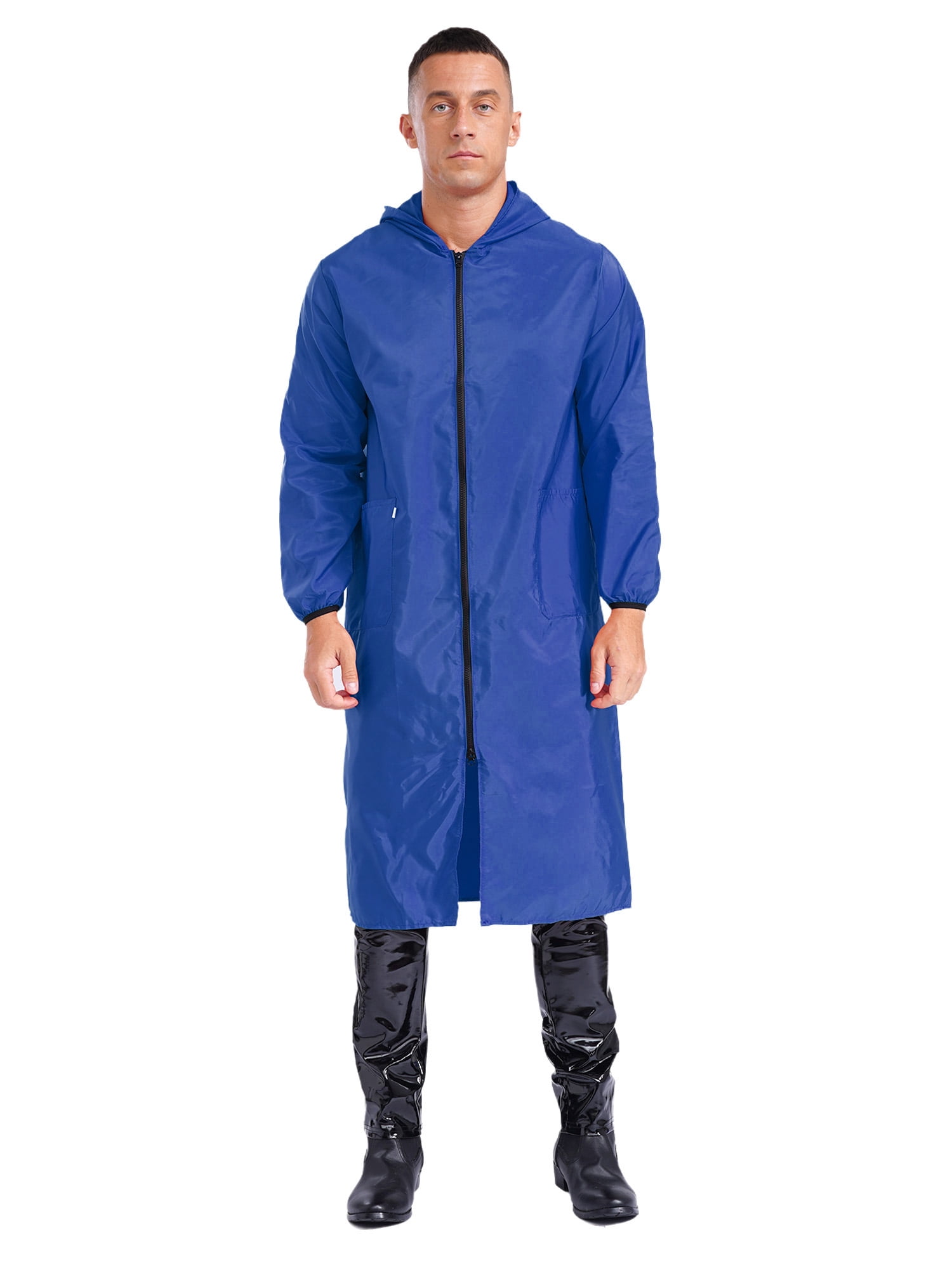 Sxiwei Mens Oilproof Waterproof Kitchen Hooded Apron Long Sleev Front ...