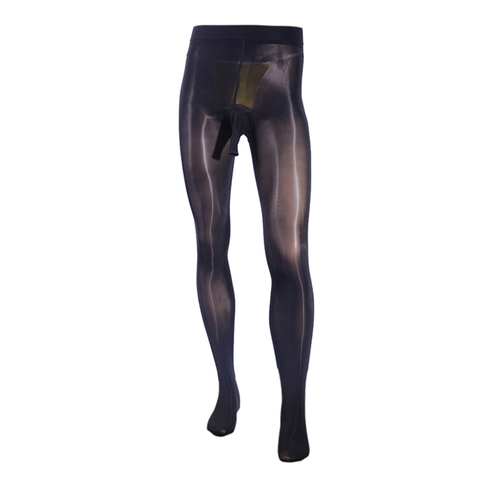 Sxiwei Mens Skinny Pantyhose Lingerie Bulge Pouch Sheer Tights Trousers