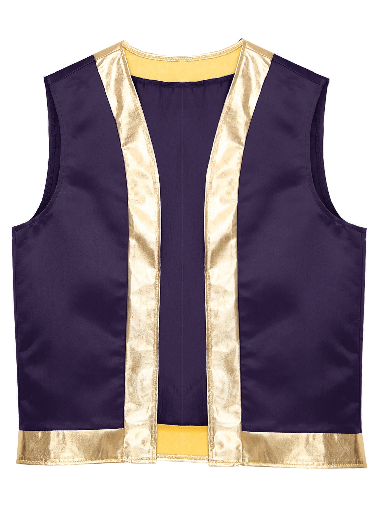 Sxiwei Mens Toad Costume Open Front Waistcoat Vest Arabian Prince ...