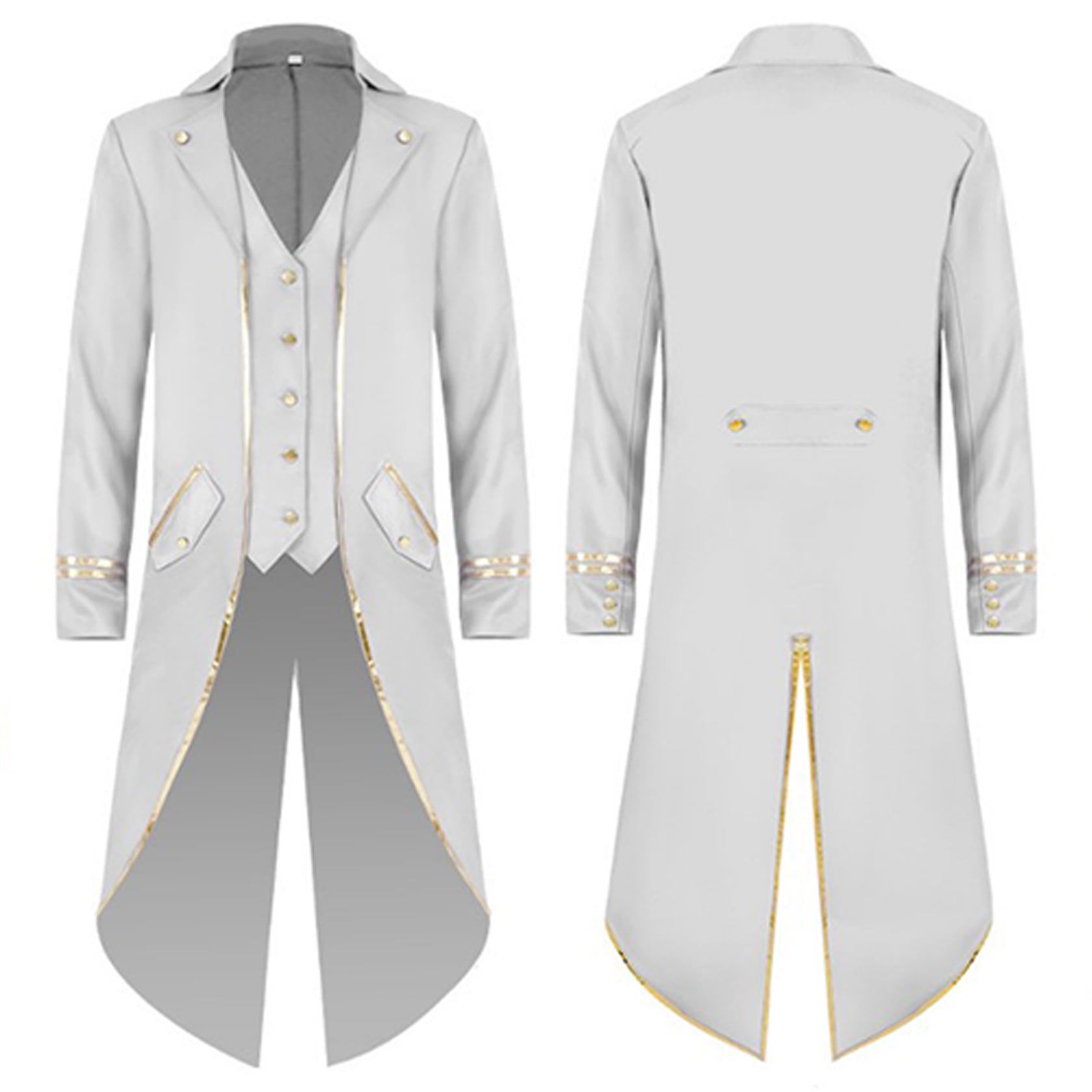 Sxiwei Mens Women Halloween Gothic Steampunk Frock Coat Victorian ...